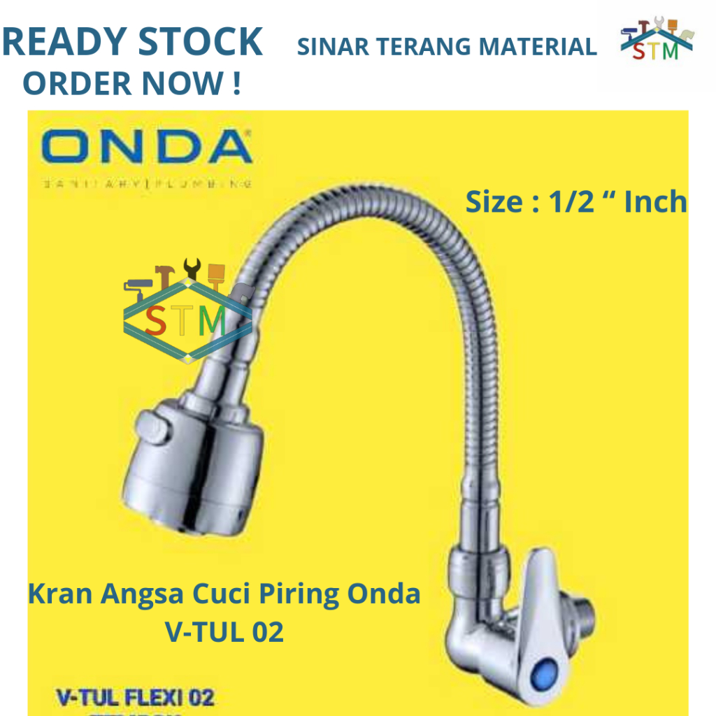Jual ONDA Kran Dapur Cuci Piring Angsa Fleksibel V-TUL FLEXI 02 TEMBOK ...