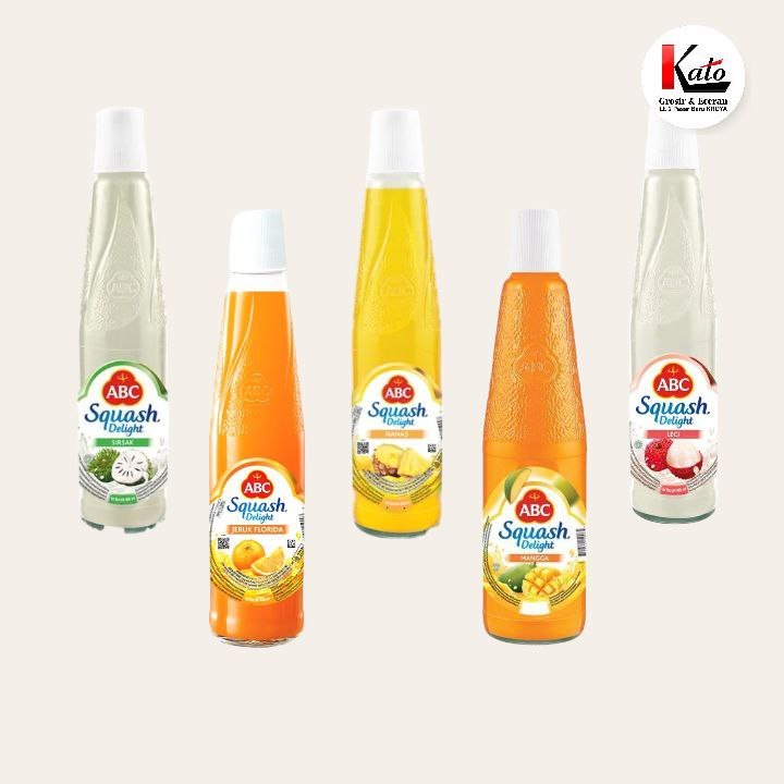 Jual ABC Sirup Squash Delight Lychee/Mangga/Nanas/Orange/Sirsak 450ML ...