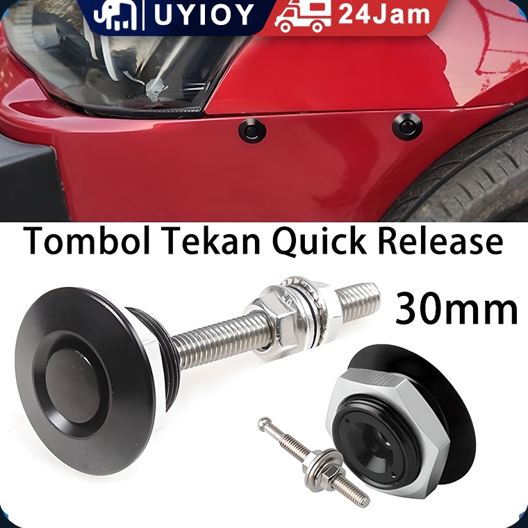 Jual Harga TERMURAAH 3mm Quick Release Hood Lock Clip Push Button Car ...