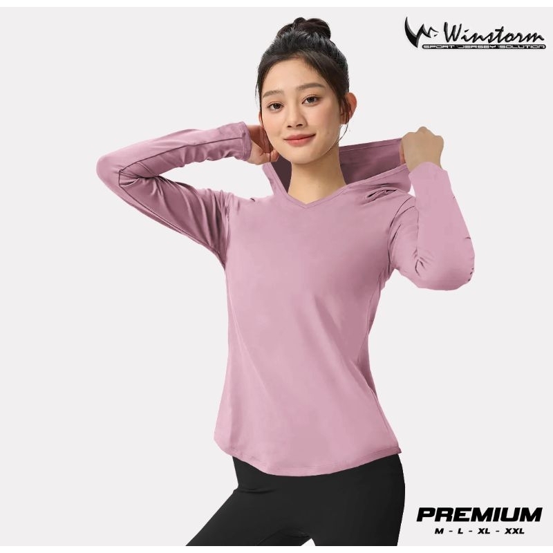 Jual Winstorm Hodie Lengan Panjang Cewe Baju Olahraga Wanita Premium ...