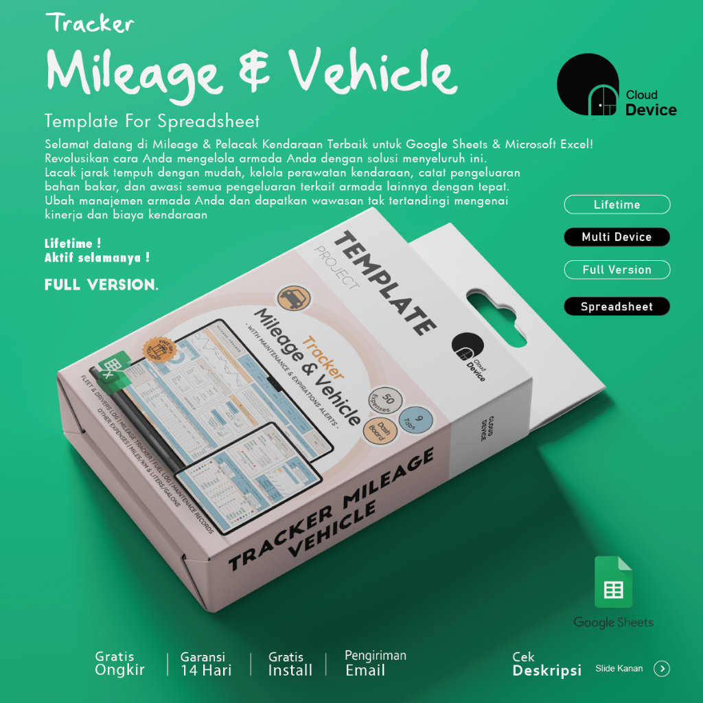 Jual Cloud Device Tracker Mileage & Vehicle Template Full Version ...