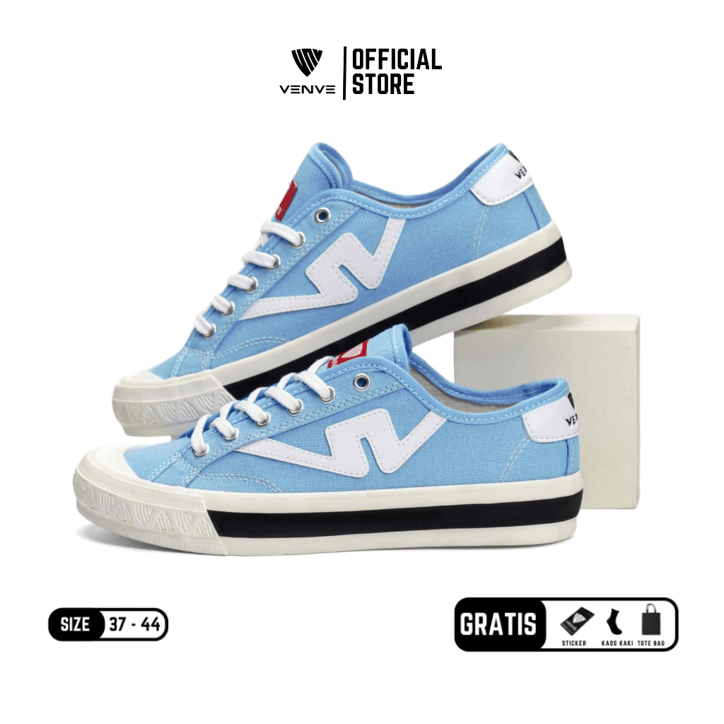 Jual VENVE - Precious Ice Blue Sepatu Sneakers Pria Wanita Casual Biru ...