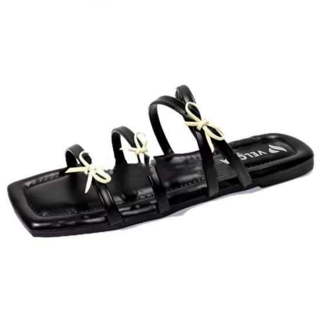 Jual Sandal Flat Wanita Velora Teplek Pita Cantik Kekinian Empuk & Anti ...