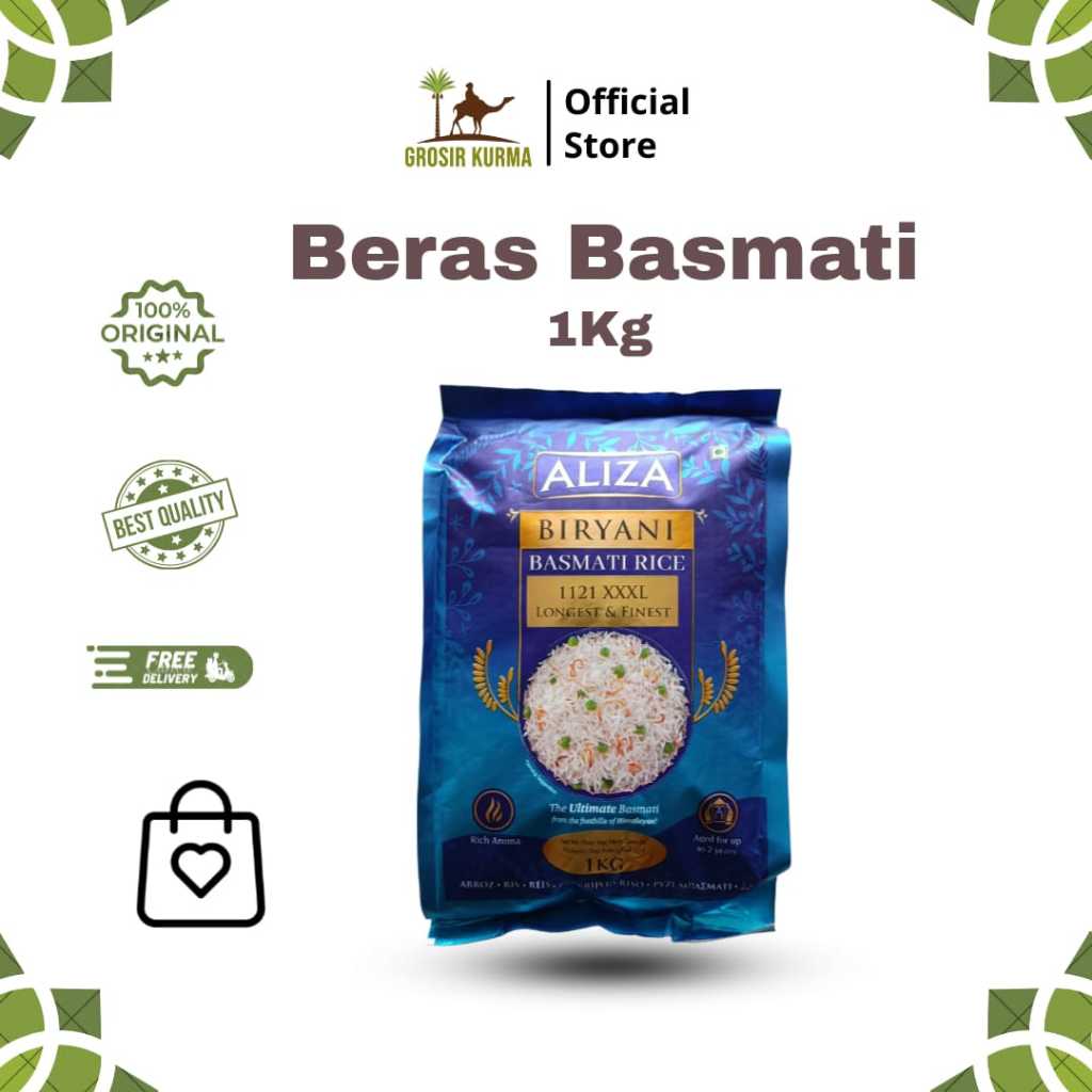 Jual Beras Basmati Aliza Premium 1kg Extra Long Nasi Kebuli High ...