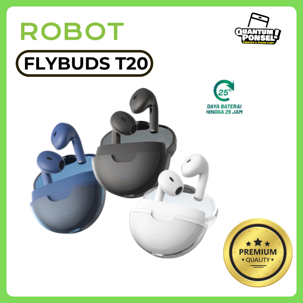 Jual ROBOT TWS Flybuds T20 / Earphone Original Bluetooth 5.3- ROBOT T70 ...