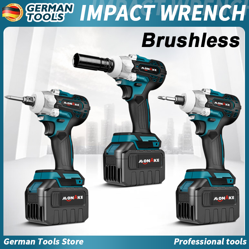 Jual German tools Mesin Impact Drill Baterai Cordless Wrench Brushless ...