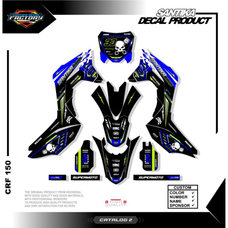 Jual STIKER DECAL MOTOR CRF 150 NEW DESAIN/CRF 150L/STIKER MOTOR CRF ...