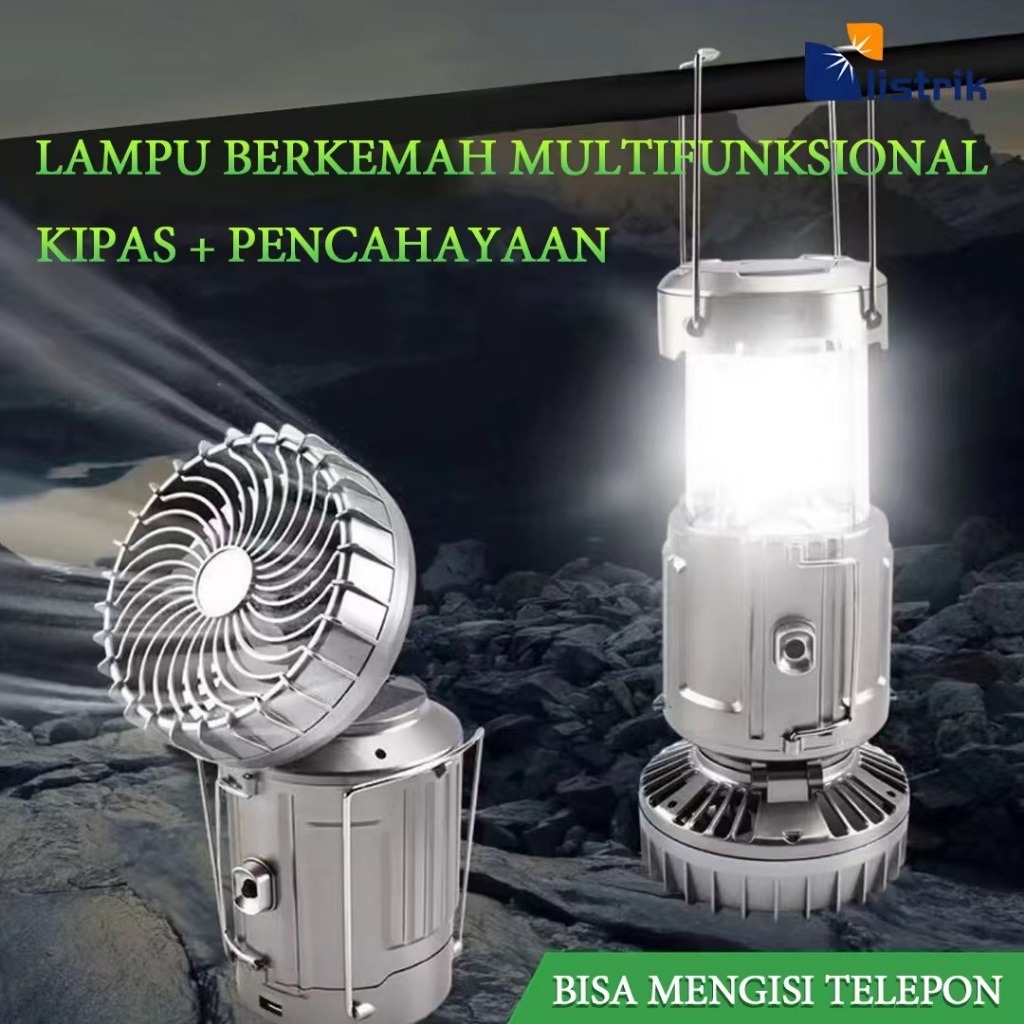 Jual 【COD】Lampu Emergency LED Lentera Gantung Tarik Camping Tenaga Solar Surya & Charger Lampu ...
