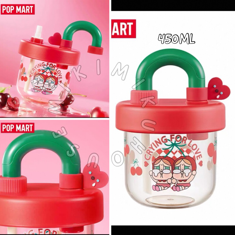 Jual POPMART CRYBABY CRYING FOR LOVE SERIES STRAW CUP 450ML BOTOL MINUM ...