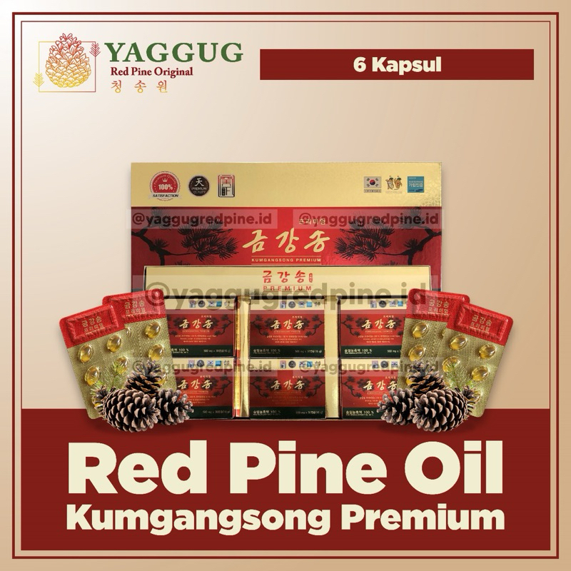 Jual Red Pine Oil Korea Kumgangsong Premium 6 Kapsul | Shopee Indonesia