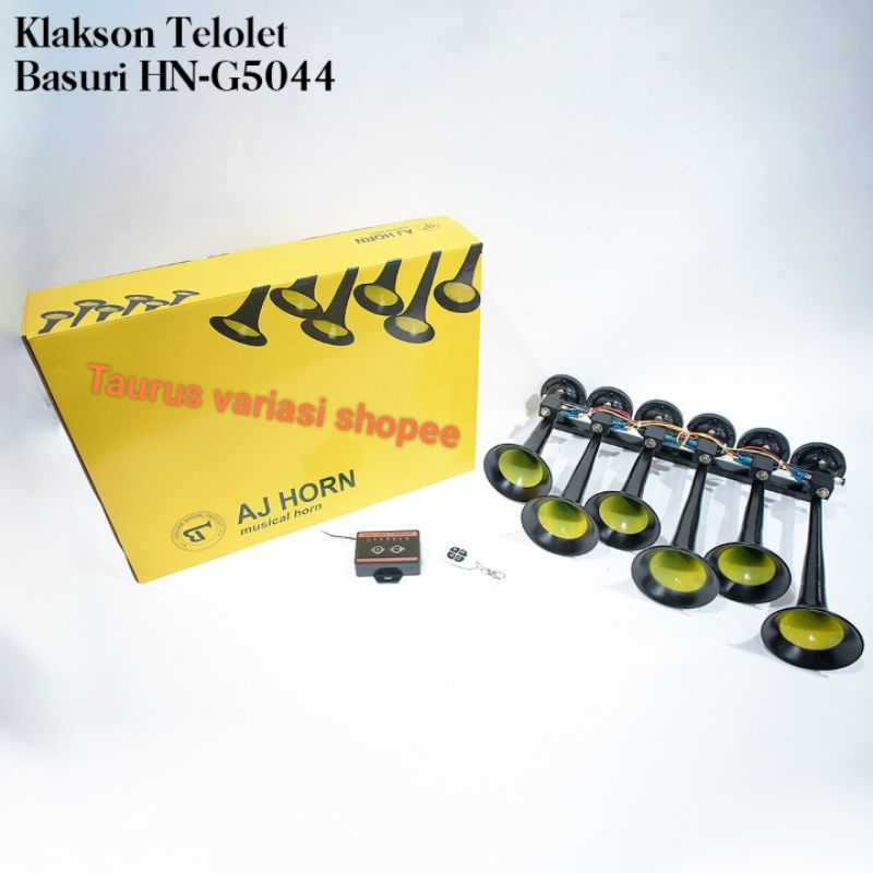 Jual Klakson Mobil Basuri 5 Corong Warna Hitam Telolet Basuri(Listrik ...