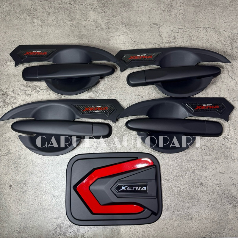 Jual Paket outer handle tank cover Xenia 2012-2021 Hitam Doff list merah | Shopee Indonesia