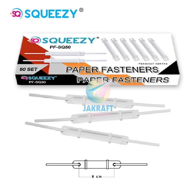 Jual (50 Pcs) Paper Fastener SQUEEZY PF-SQ50 Putih White Acco ...