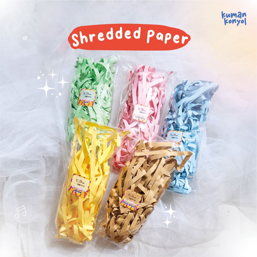 Jual SHREDDED PAPER ️ ISIAN HAMPERS ️ KERTAS CACAH ️ KERTAS PACKING PER ...