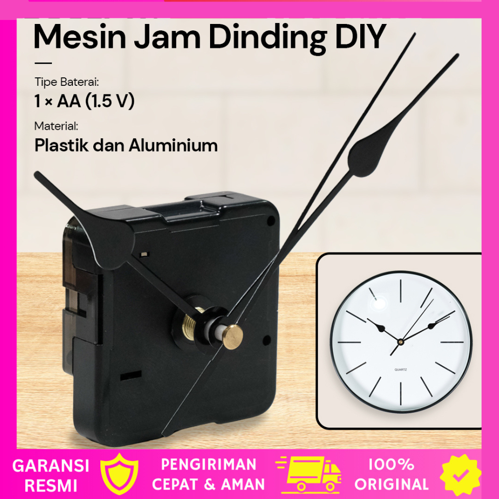 Jual Mesin Jam Dinding Quartz Sweep Halus Tanpa Suara Jam DIY Replacement Silent Tidak Berisik ...