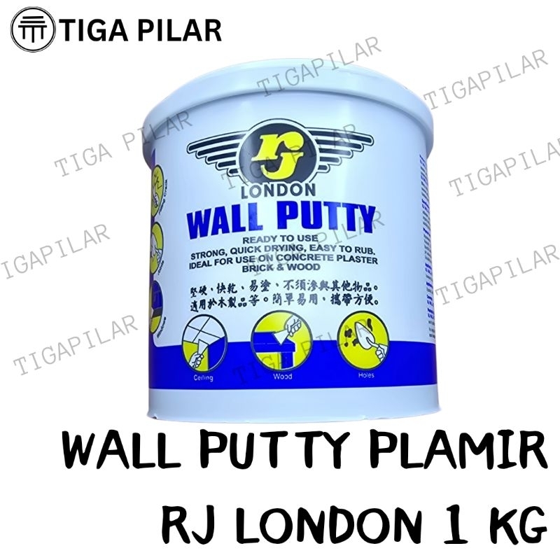 Jual WALLPUTY 1KG RJ LONDON DEMPUL TEMBOK PLAMIR TEMBOK DEMPUL KAYU ...