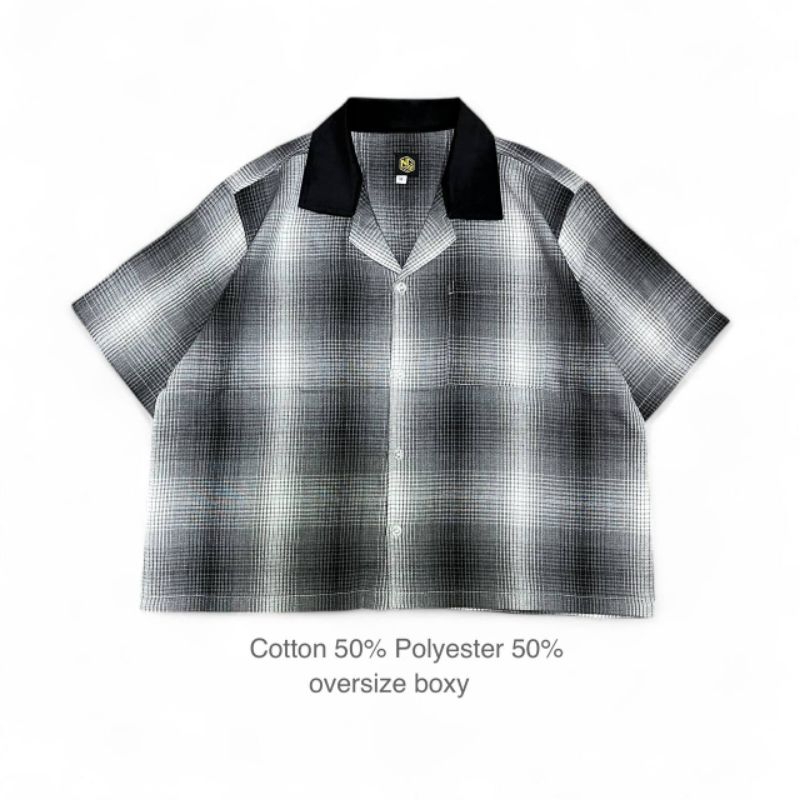 Jual NGE Flannel Shirt Veterano Boxy Oversize Kemeja Flannel Pendek ...