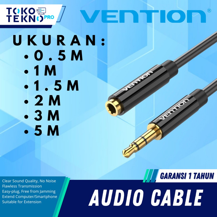 Jual Vention Kabel Aux Extension Audio / Audio Extension Cable Kabel 3 ...