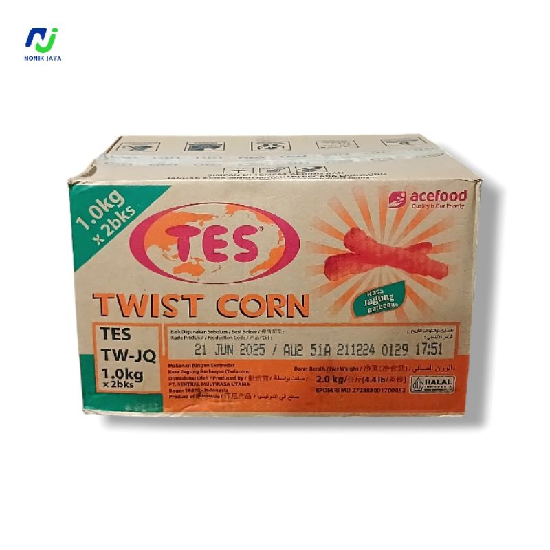 Jual TES Twist Corn Jagung Bakar 1 Dus Isi 2 Bks(1 Bks Netto : 1kg ...