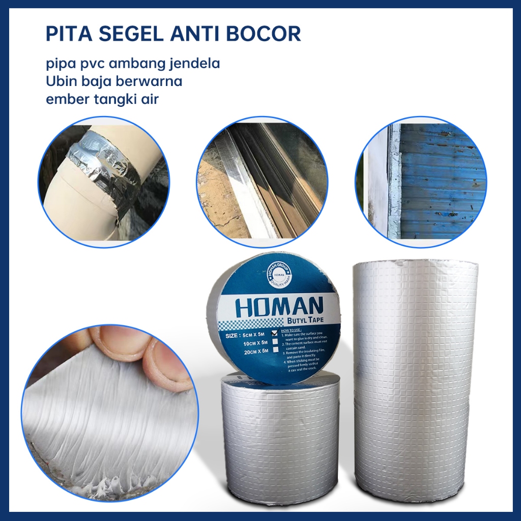 Jual Aluminium foil super waterproof anti bocor pita lem perbaikan ...