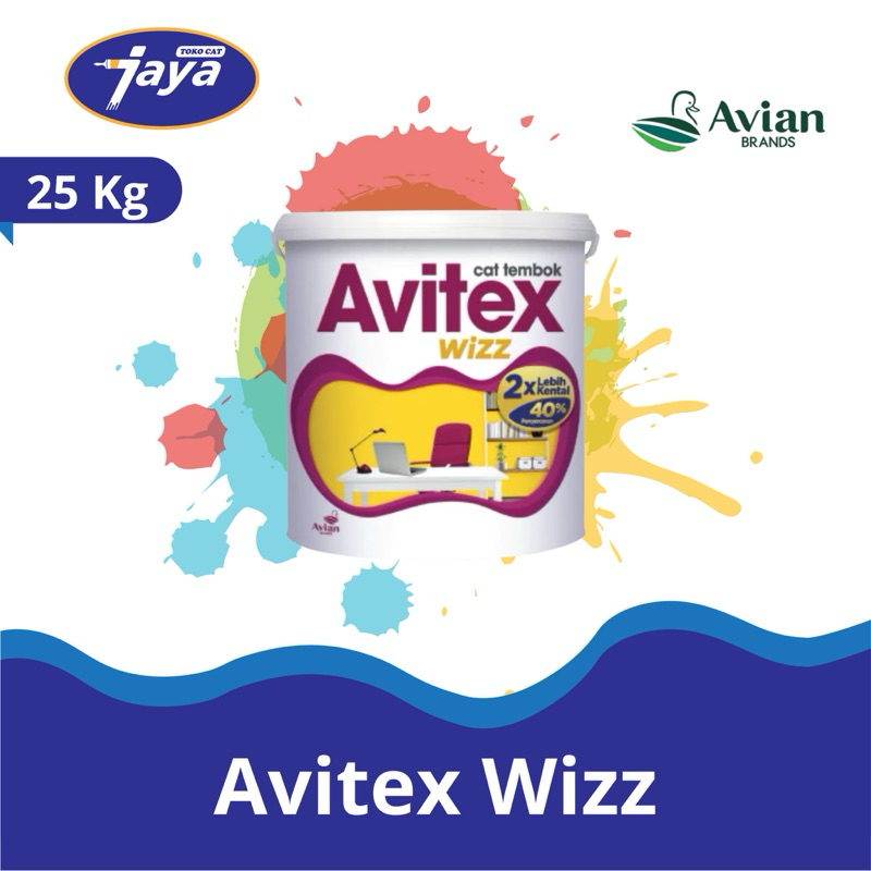 Jual Cat tembok Interior Avian Avitex wizz 25kg 25 Kg Pail | Shopee ...