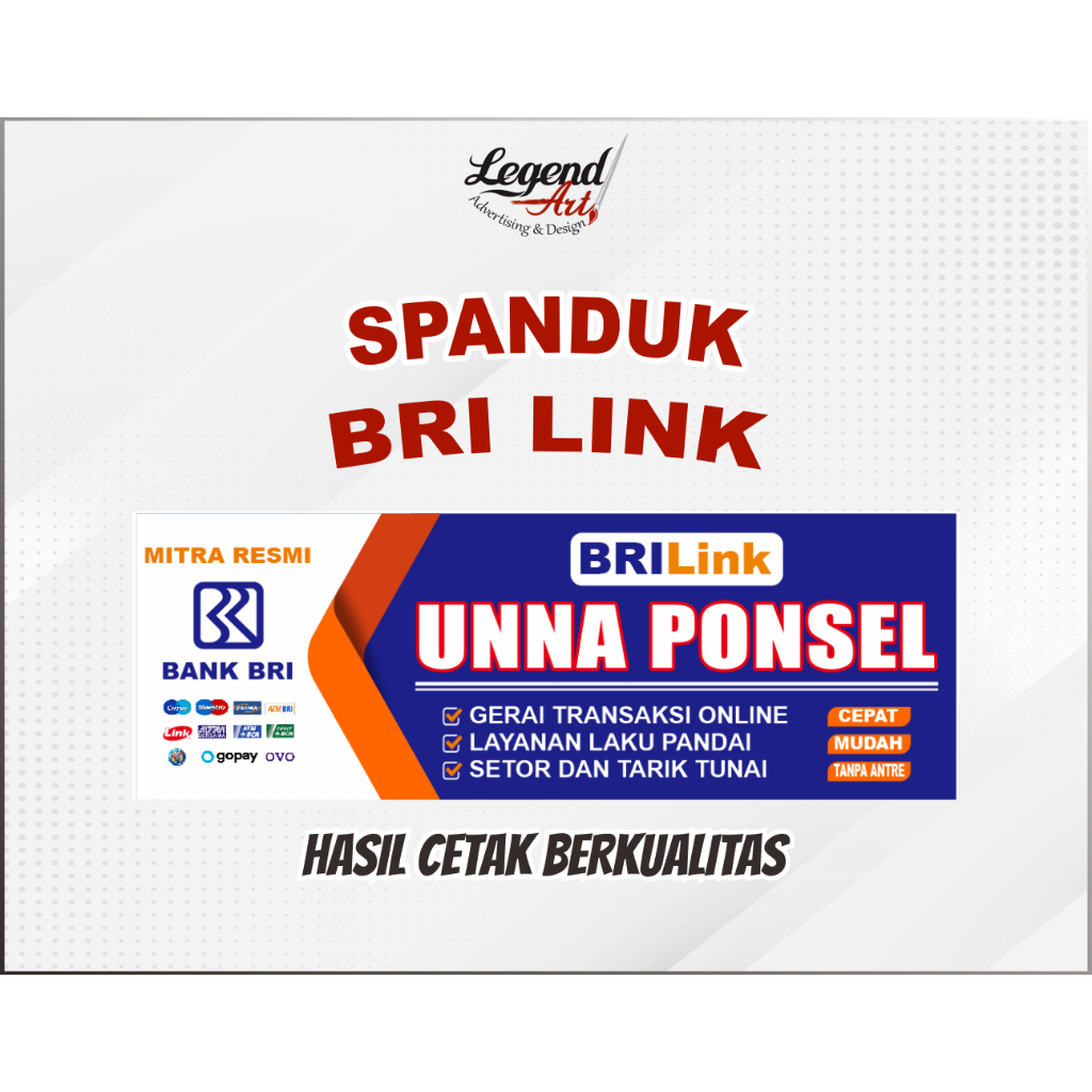 Jual Cetak Spanduk BRI LINK - Hasil Cetak Berkualitas | Shopee Indonesia
