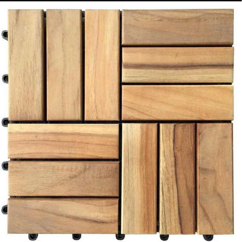 Jual Decking tile Lantai kayu motif Zig-zag Bongkar pasang/ coating ...
