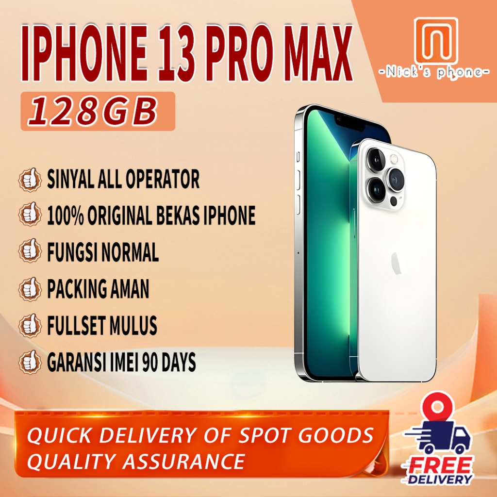 Jual iPhone 13 Pro Max 128GB Fullset Second Original100% OLED-Original Mulus Phone 3utools All ...