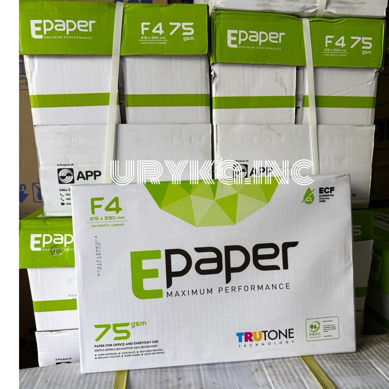 Jual (1 DUS) EPAPER/COPYPAPER F4 HVS 75GSM Kertas Fotocopy | Shopee ...