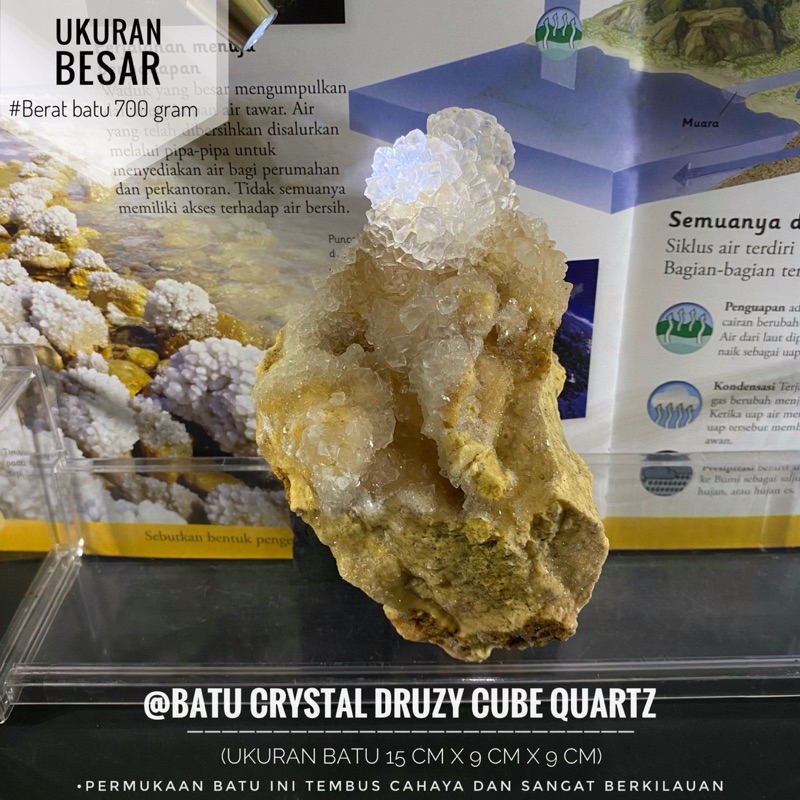 Jual Bongkahan Crystal Druzy Cube Quartz L32 atau Batu Kristal Natural ...
