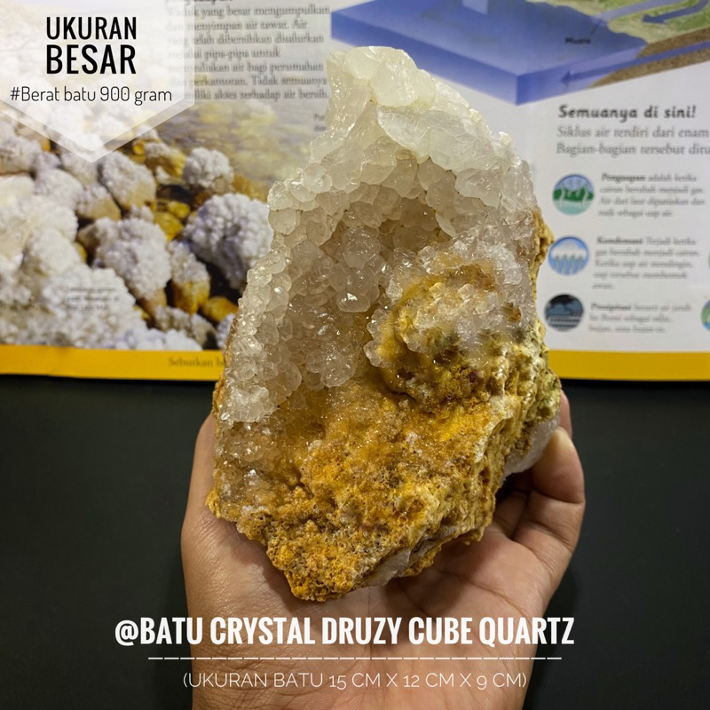 Jual Bongkahan Crystal Druzy Cube Quartz L72 atau Batu Kristal Natural ...