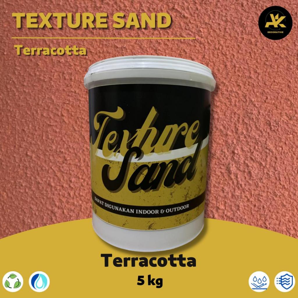Jual Cat Texture Sand - Kamprot Effect Terracotta 5kg | Shopee Indonesia