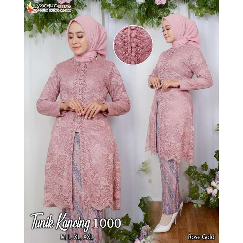 Jual KEBAYA TUNIK KANCING BROKAT PAYET-KEBAYA MUSLIM-SET KEBAYA KURUNG ...