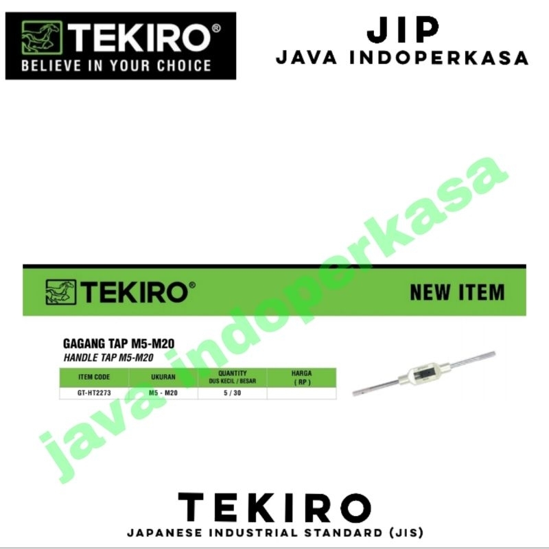 Jual TEKIRO GT-HT2273 gagang tap M5-M20 handel tap / stang tap ulir ...