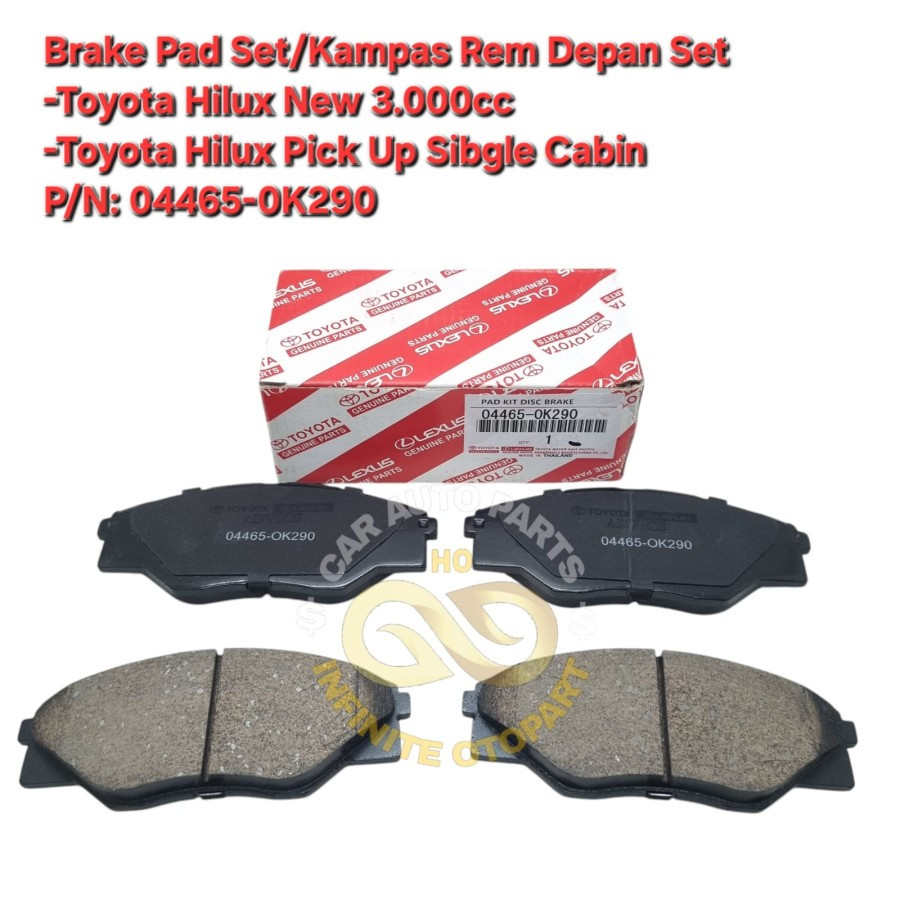 Jual BRAKE PAD KAMPAS REM DEPAN SET HILUX NEW 3.0 HILUX PICK UP SC ...
