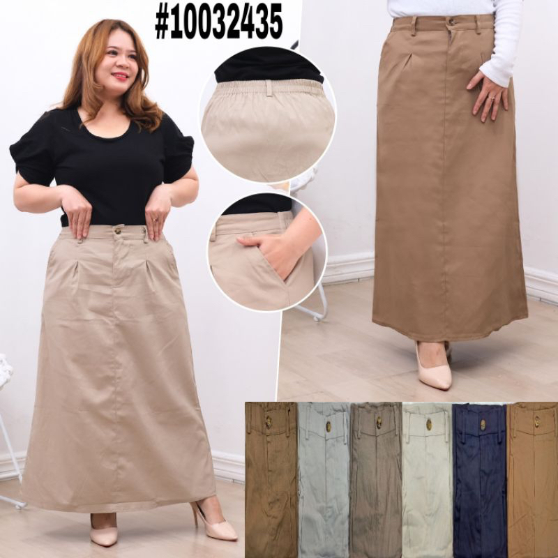 Jual Rok Span Panjang Jumbo Art 10032435 / Rok Maxi lurus Big size ...