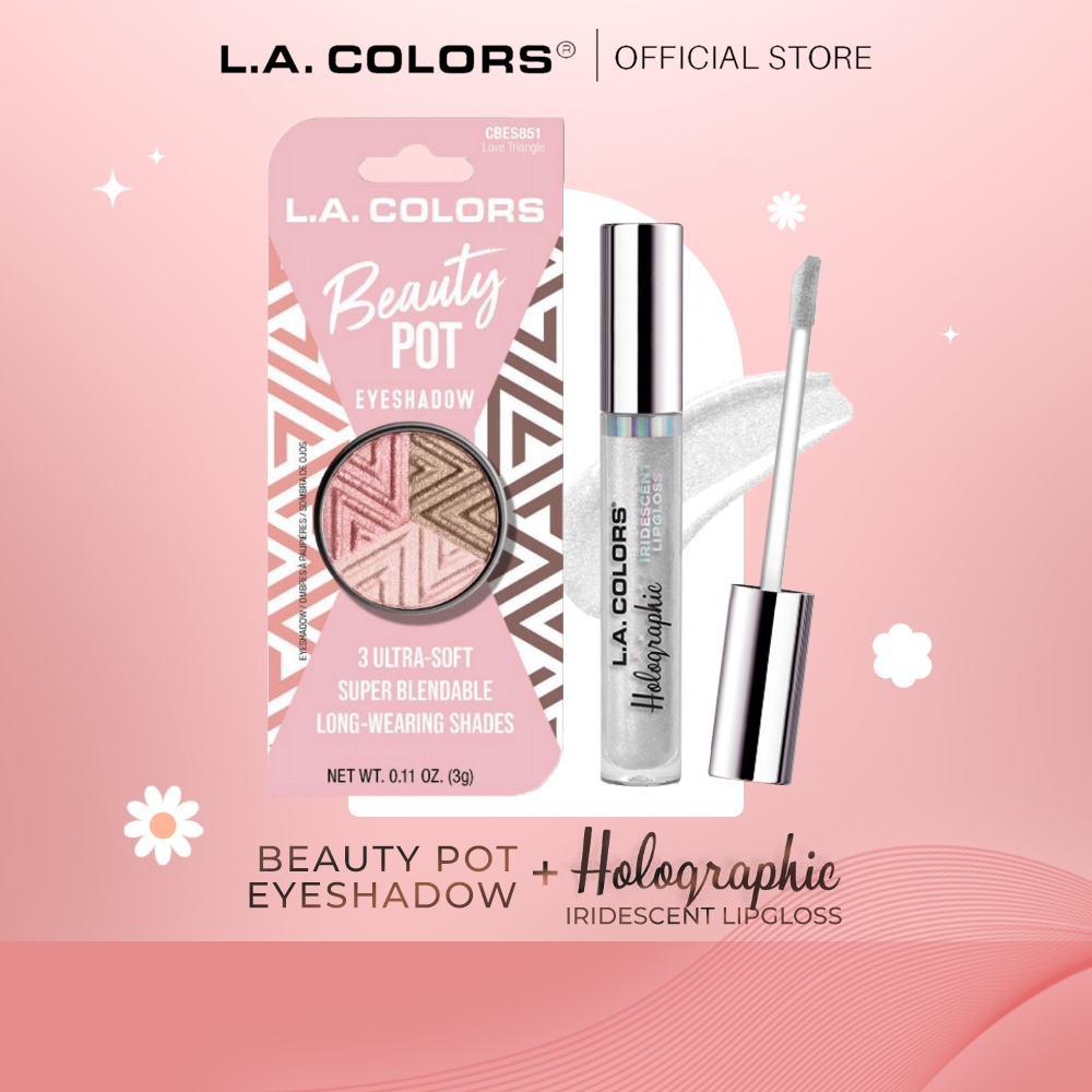 Jual LA Colors Beauty Pot Eyeshadow + LA Colors Holographic Iridescent ...