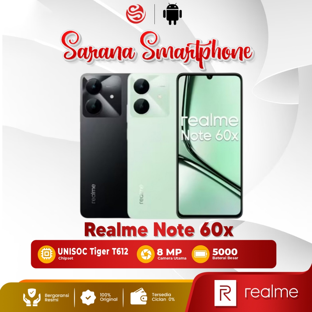 Jual realme note 60x 4+4/64GB 4+8/128GB 5000mAh Battery | IP54 | Armor ...