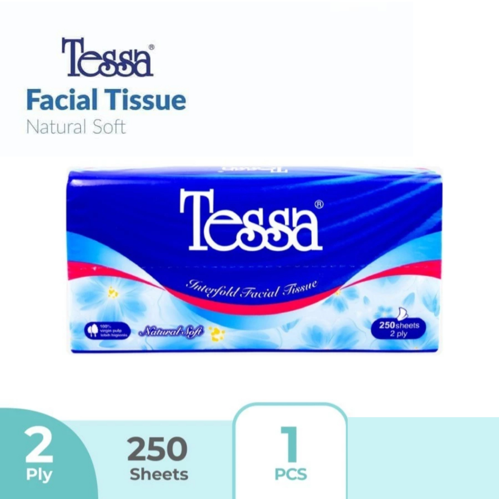 Jual Tissue Tessa 250 sheets Tissue Wajah 2 ply (250 sheet) | Shopee ...