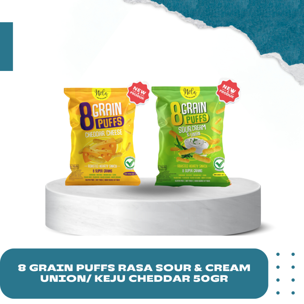 Jual 8 GRAIN PUFFS Rasa Sour & Cream Union/Keju Cheddar 50gr | Shopee ...