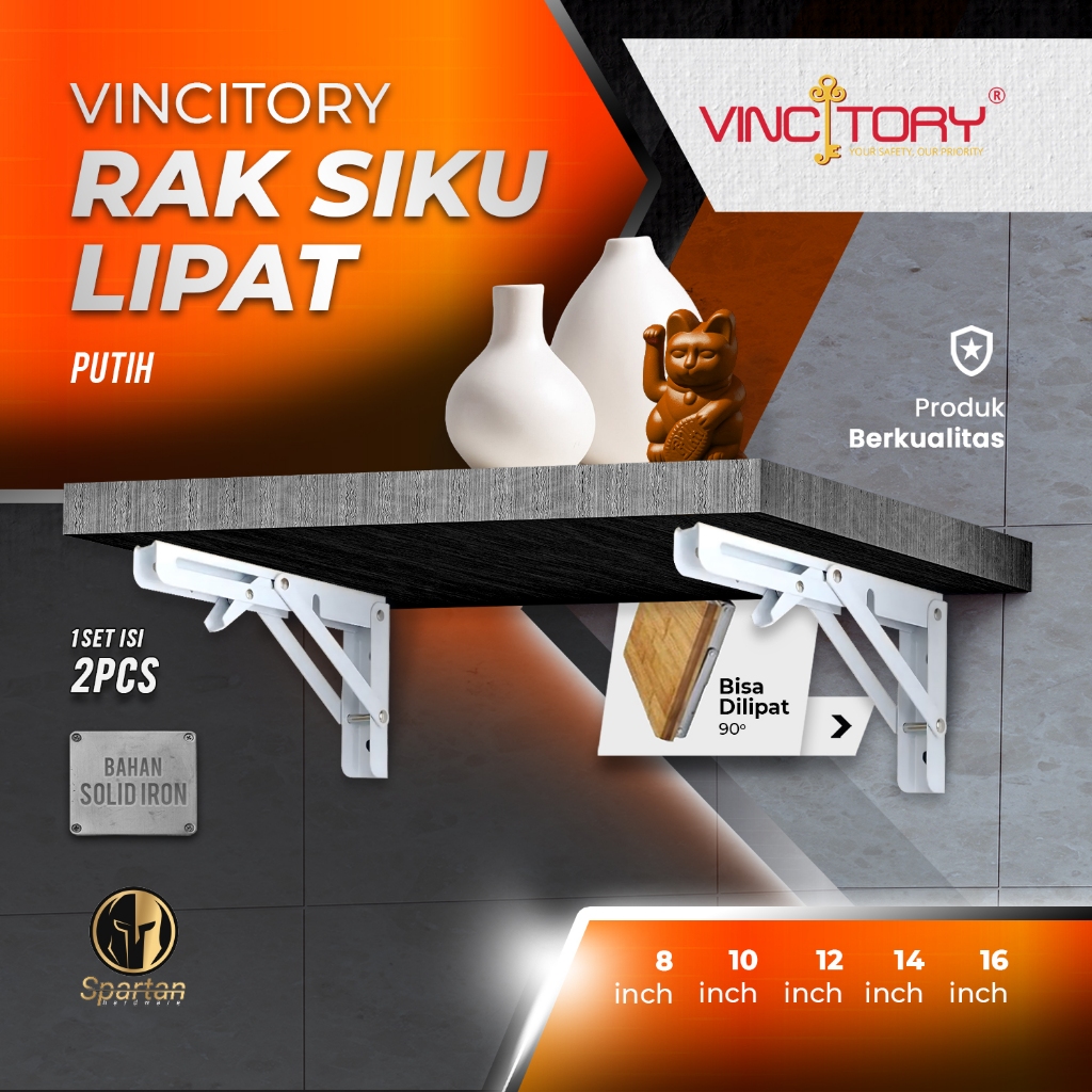 Jual Vincitory Siku Rak Dinding Engsel Bracket Meja Lipat Ambalan ...