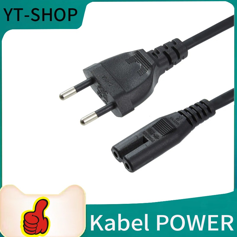 Jual kabel power colokan angka 8 kabel colokan 2 lubang | Shopee Indonesia