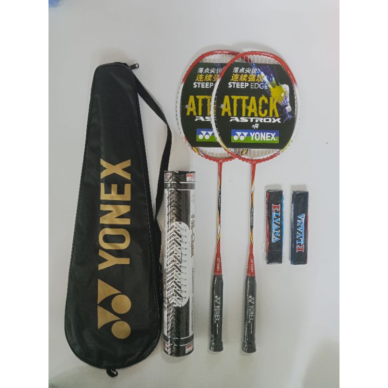 Jual PAKET LENGKAP RAKET BADMINTON 2 RAKET 2 GRIP 2 1 TAS & BONUS KOK ...