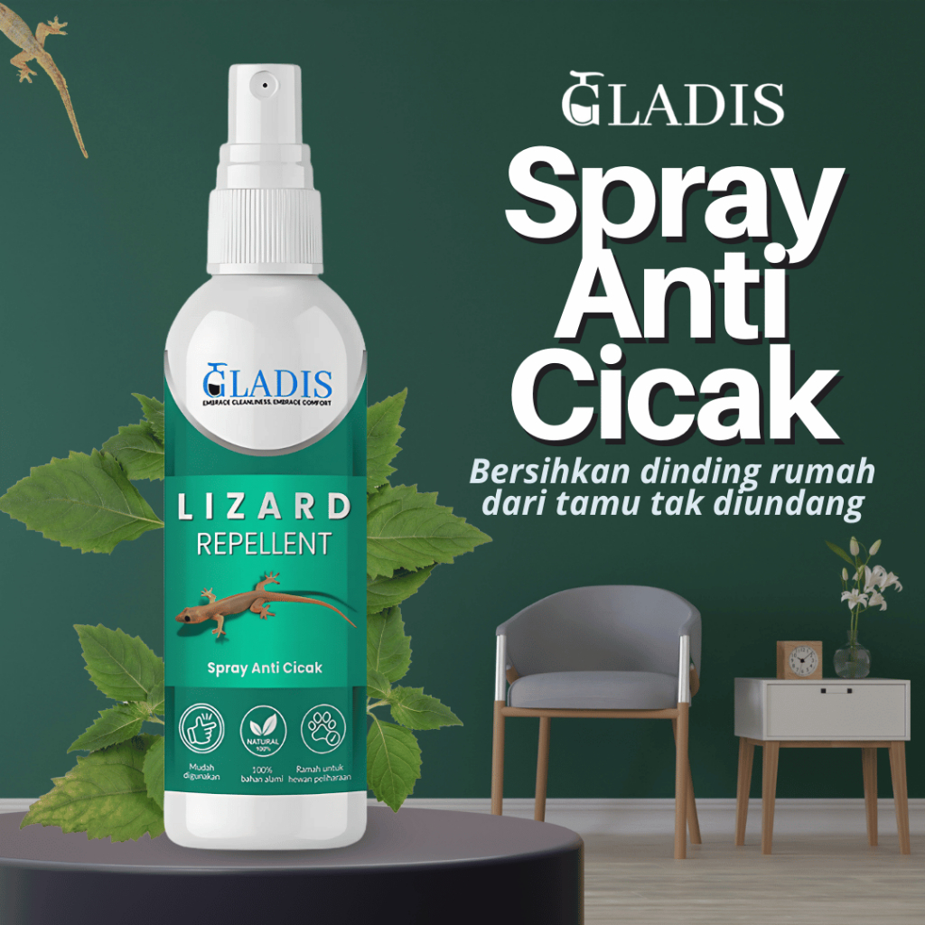 Jual GLADIS Lizard Repellent Spray - Pengusir Cicak Anti Cicak 100mL ...