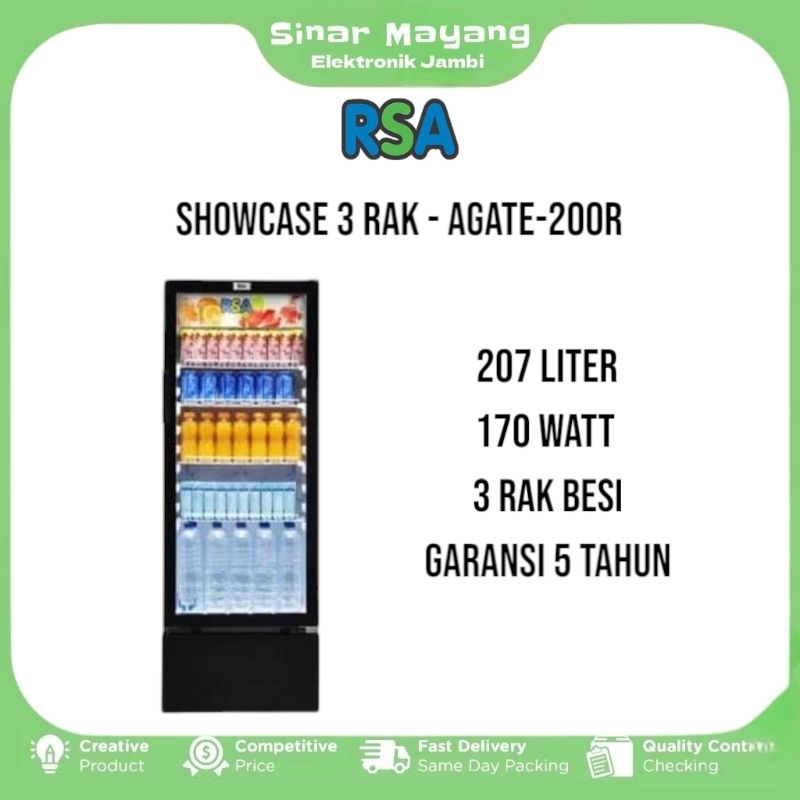 Jual Showcase RSA AGATE-200R/ Showcase 3 Rak RSA/ Garansi Resmi RSA ...