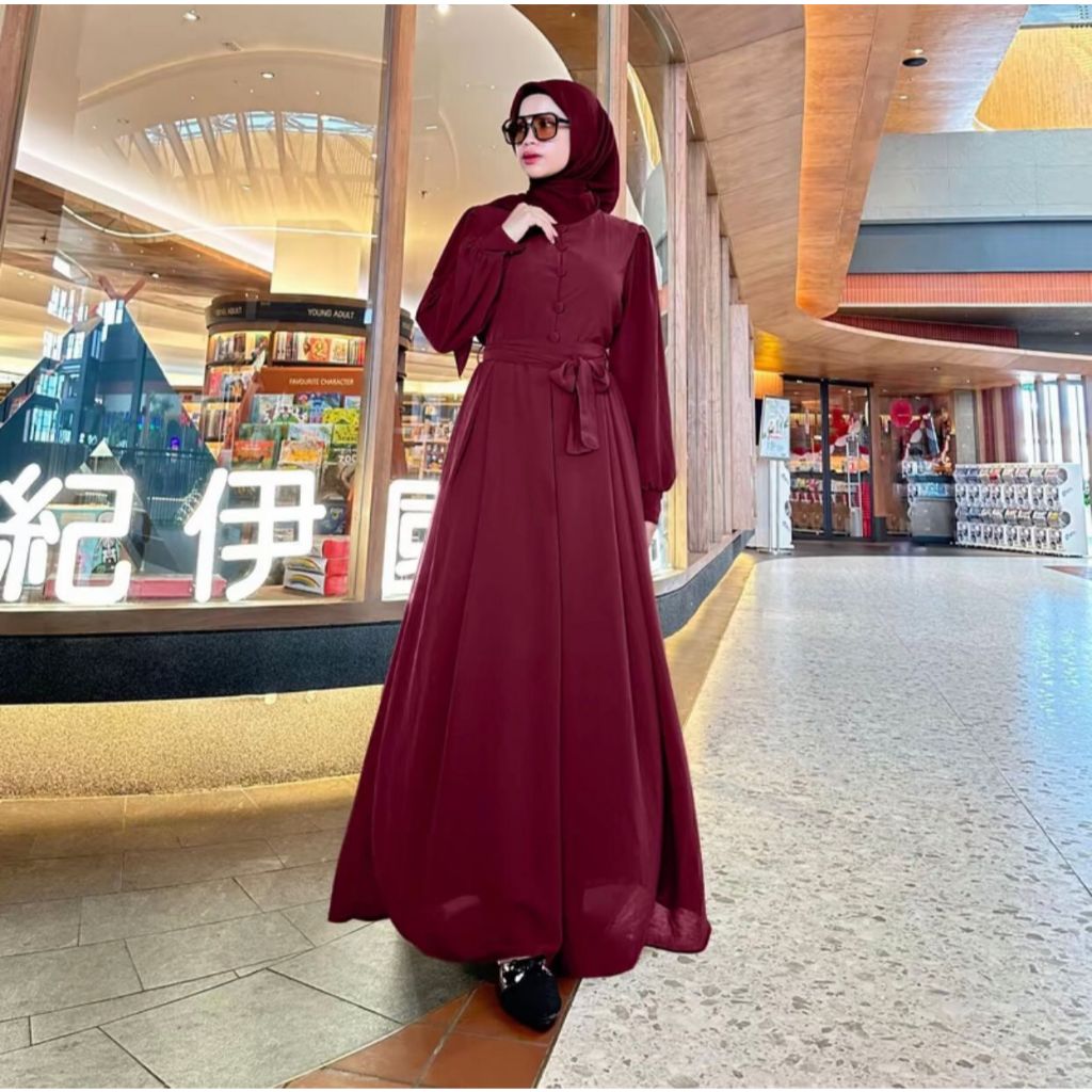 Jual Nazira Dress Gamis Panjang Busui Terbaru Gamis Wanita Kondangan ...