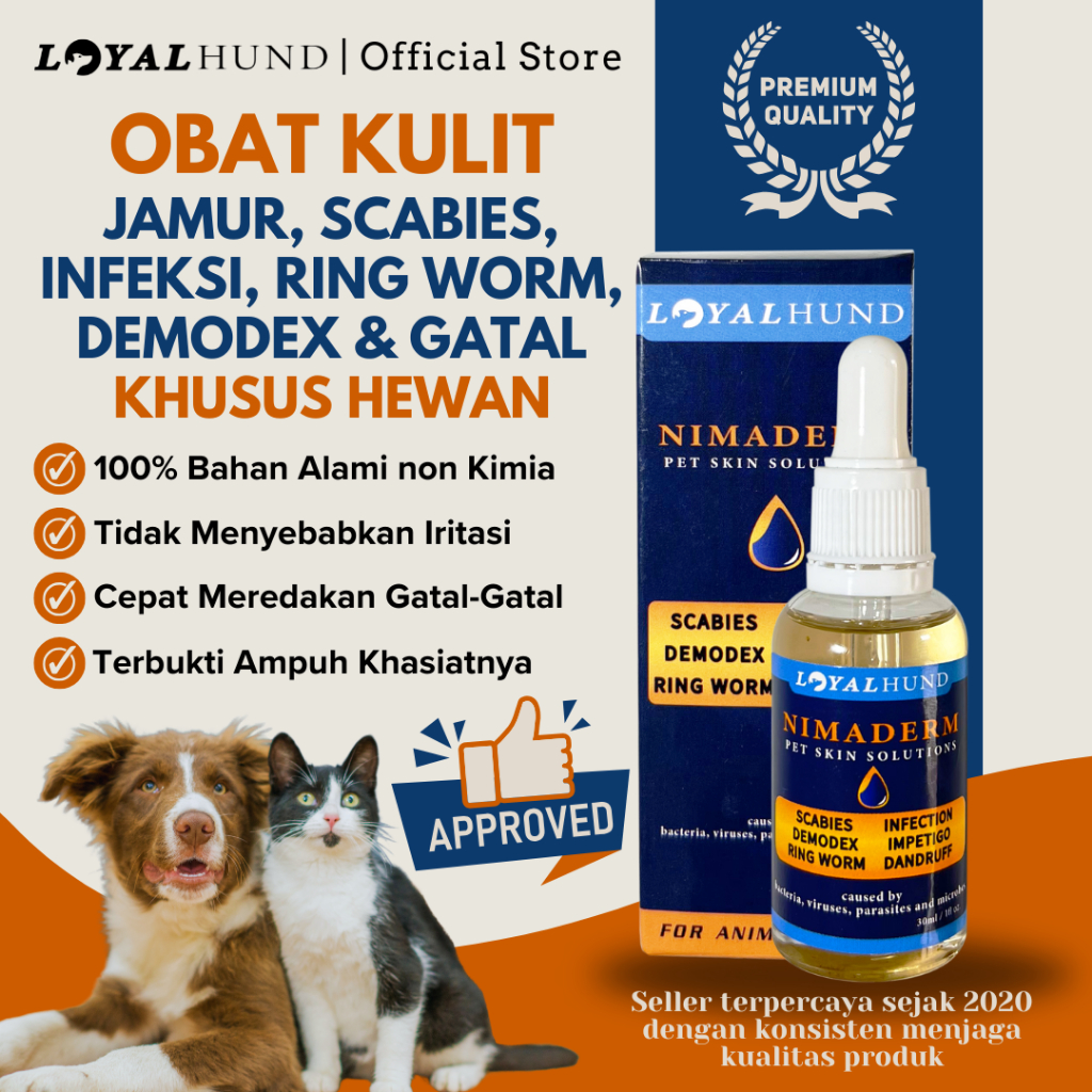 Jual Obat Kulit Jamur Kucing Anjing Scabies Ringworm Demodex Gatal ...