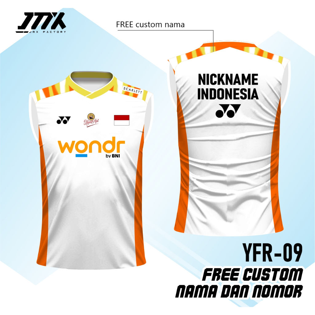 Jual jersey badminton singlet jersey koas bulu tangkis bwf world tour ...
