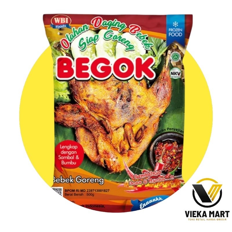 Jual BEGOK Bebek Goreng Frozen 500g Halal Siap Goreng Lengkap Dengan ...