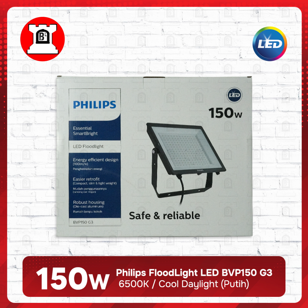 Jual Philips Flood Light LED BVP150 LED150 PSU 150W G3 SWB GM Lampu Sorot | Shopee Indonesia